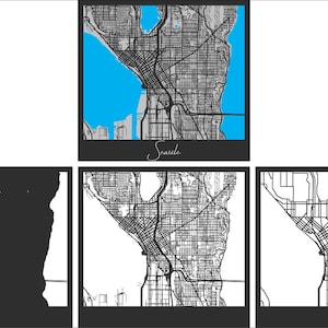 Layered City Maps SVG File Any City on Request - Etsy