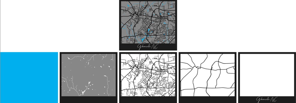 Layered City Maps SVG File Any City on Request - Etsy