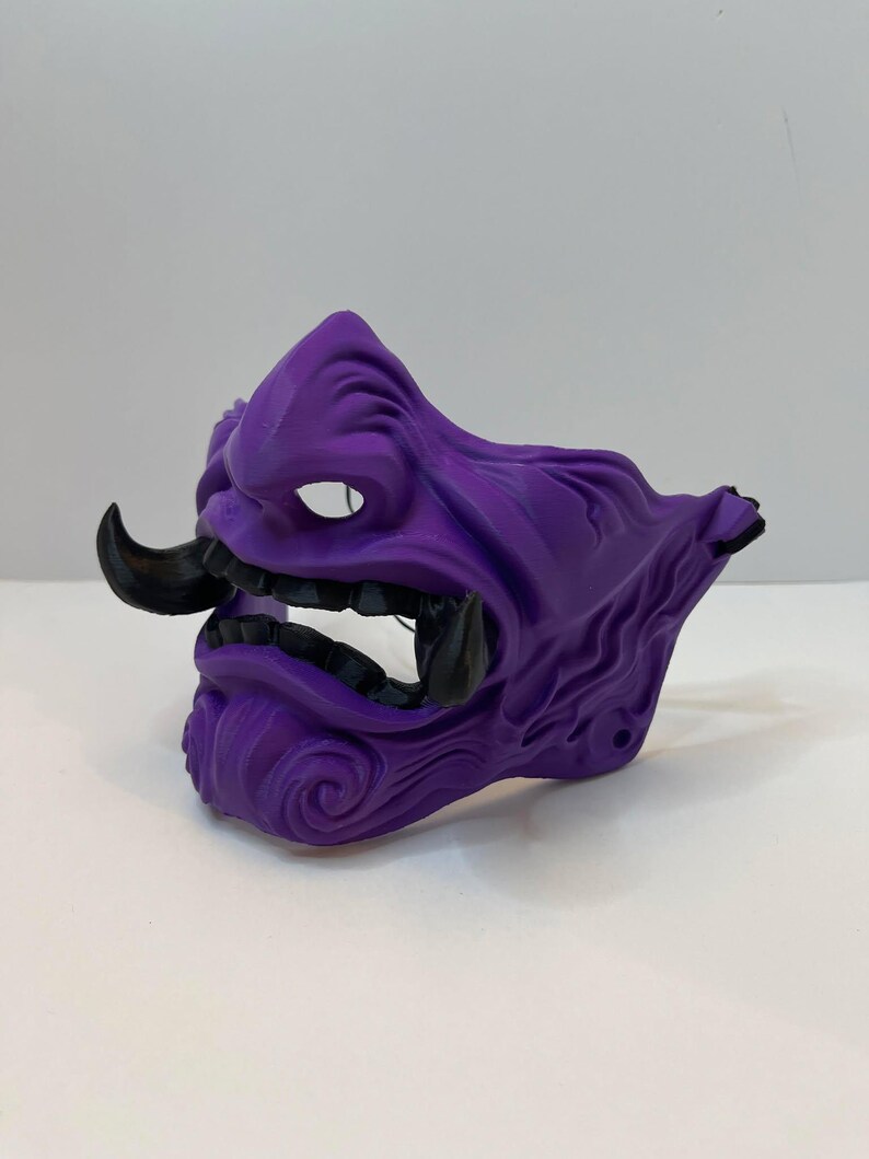 Half Oni Mask 3D Printed Cosplay - Etsy