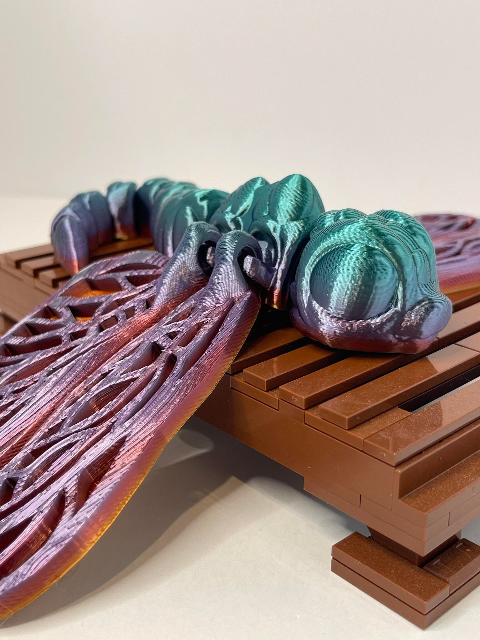 3D Printed Fully Articulated Dragonfly Full Size Fidget Desk Toy ...