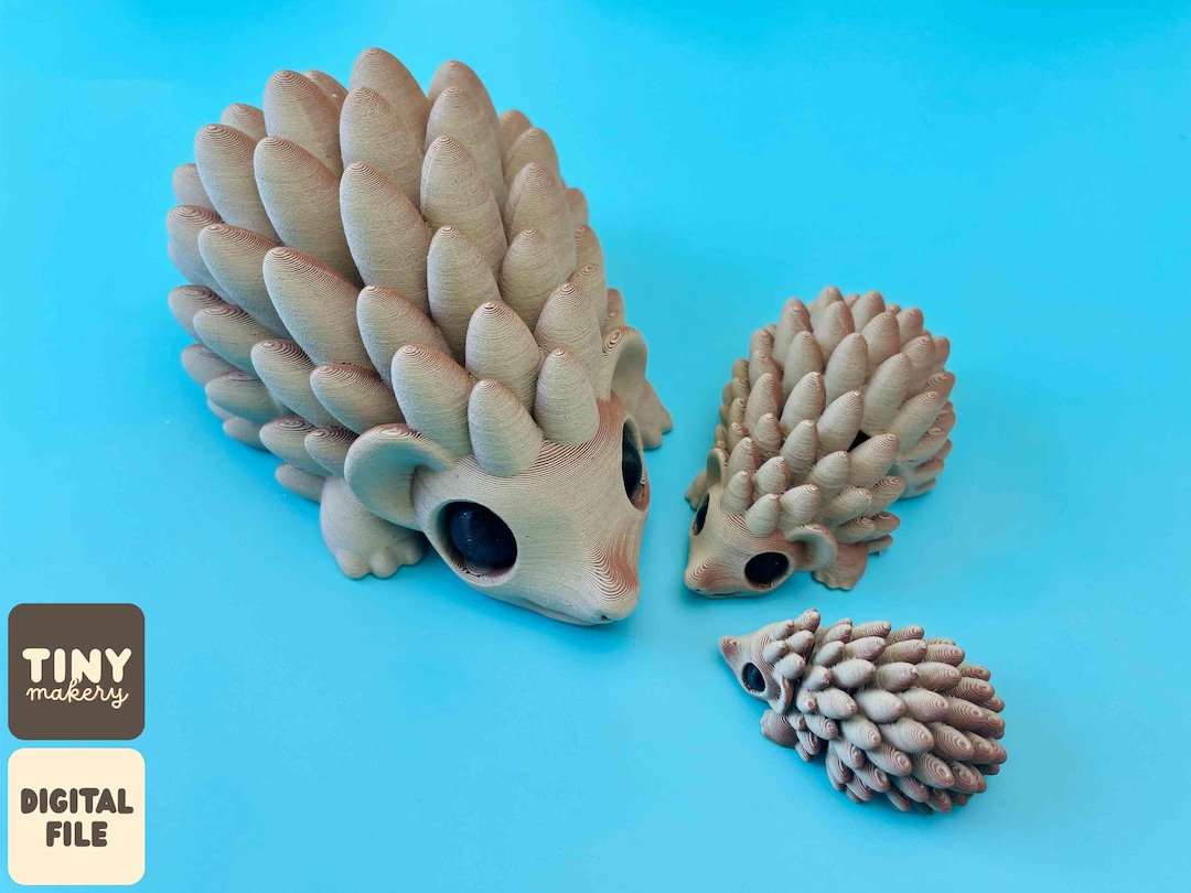 Little Hedgehog — Articulated Flexi Print-in-place STL/3MF Digital File for 3D Printing - Etsy