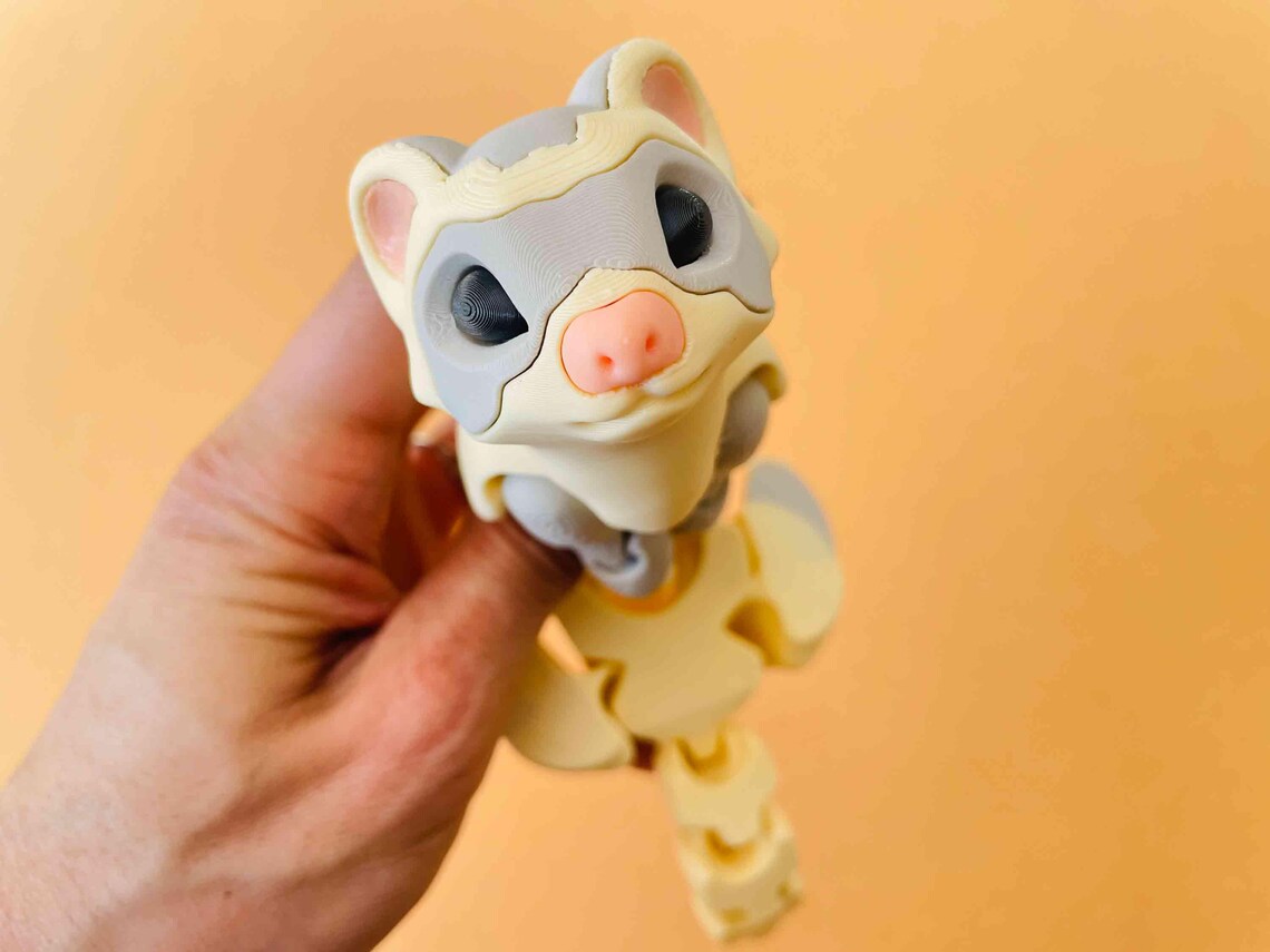 Little Ferret — Articulated Flexi Print-in-place STL/3MF Digital File ...