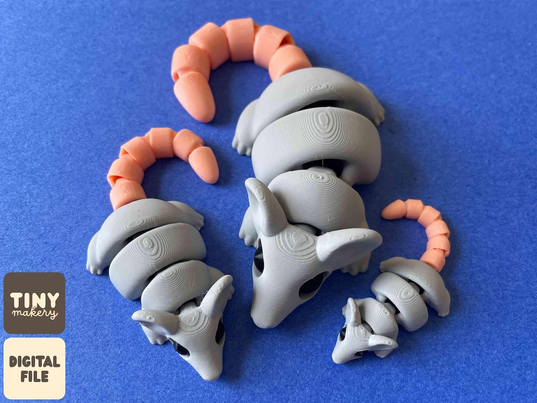Little Mouse — Articulated Flexi Print-in-place STL/3MF Digital File ...