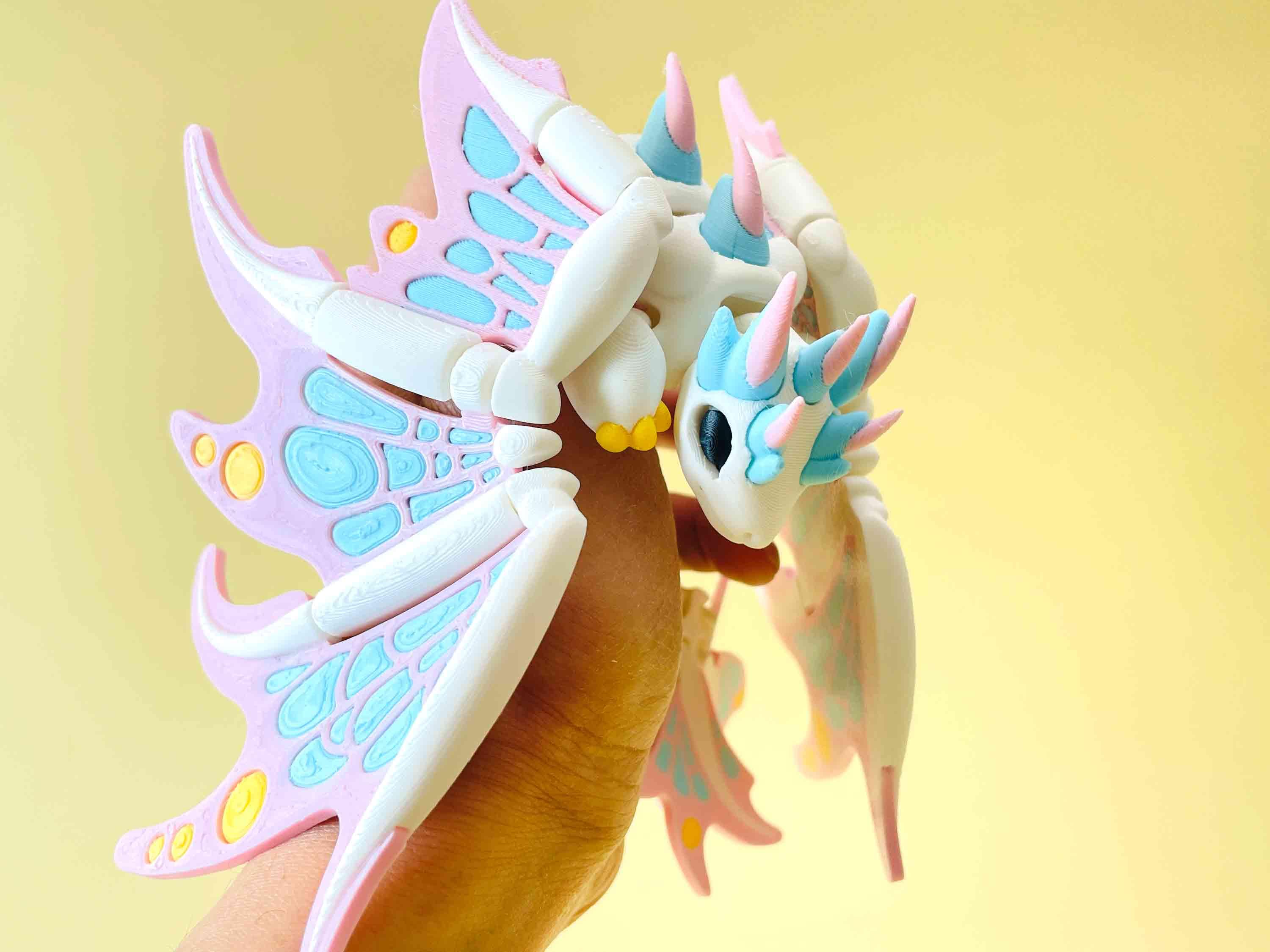 Monarch Dragon — Articulated Flexi Print-in-place STL/3MF Digital File ...