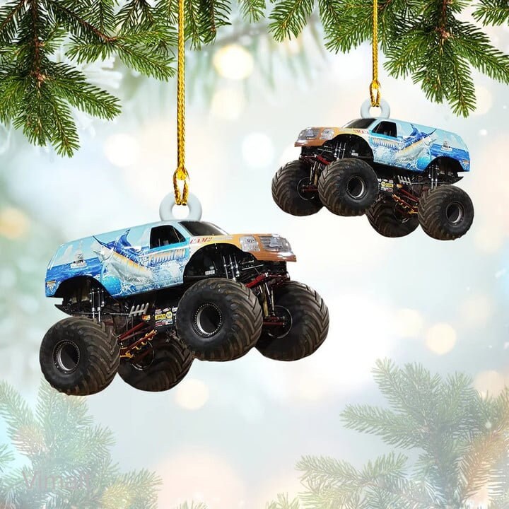 Personalized Monster Truck Custom Shape Ornament Custom Name - Etsy
