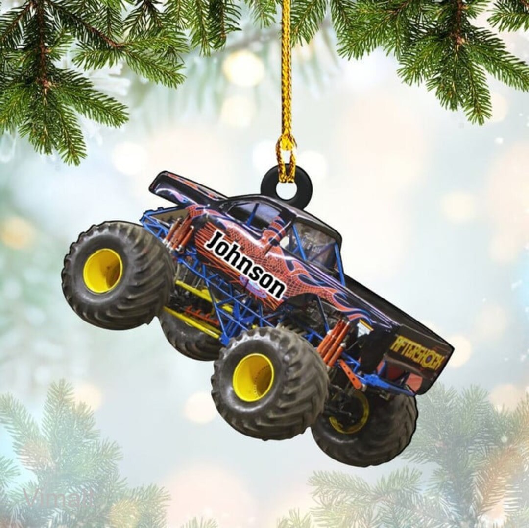 Personalized Monster Truck Custom Shape Ornament Custom Name - Etsy
