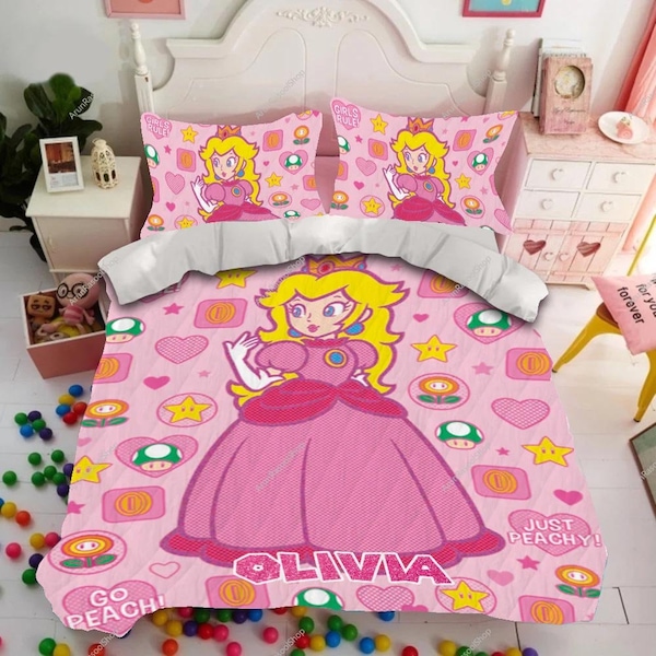 Peach Bedding - Etsy