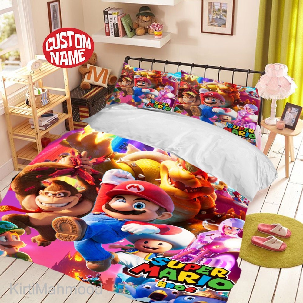 Super Mario Bros Movie Bedding Set, Mario Bros Mario Bros Movie Quilt ...
