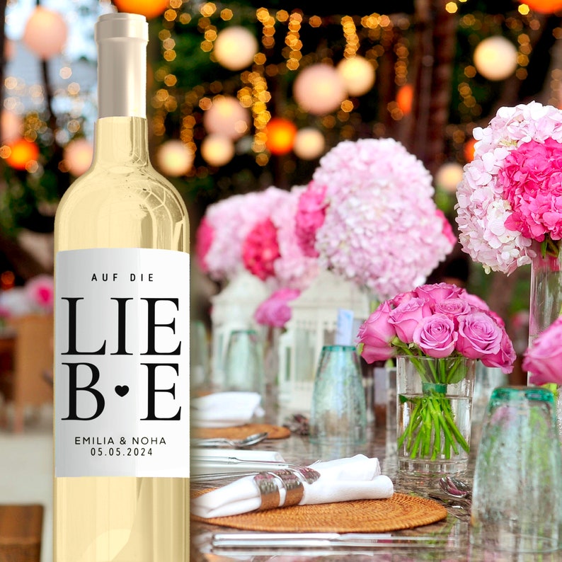 Wine Label | Wine Bottle Sticker | Wedding Table Decoration ...