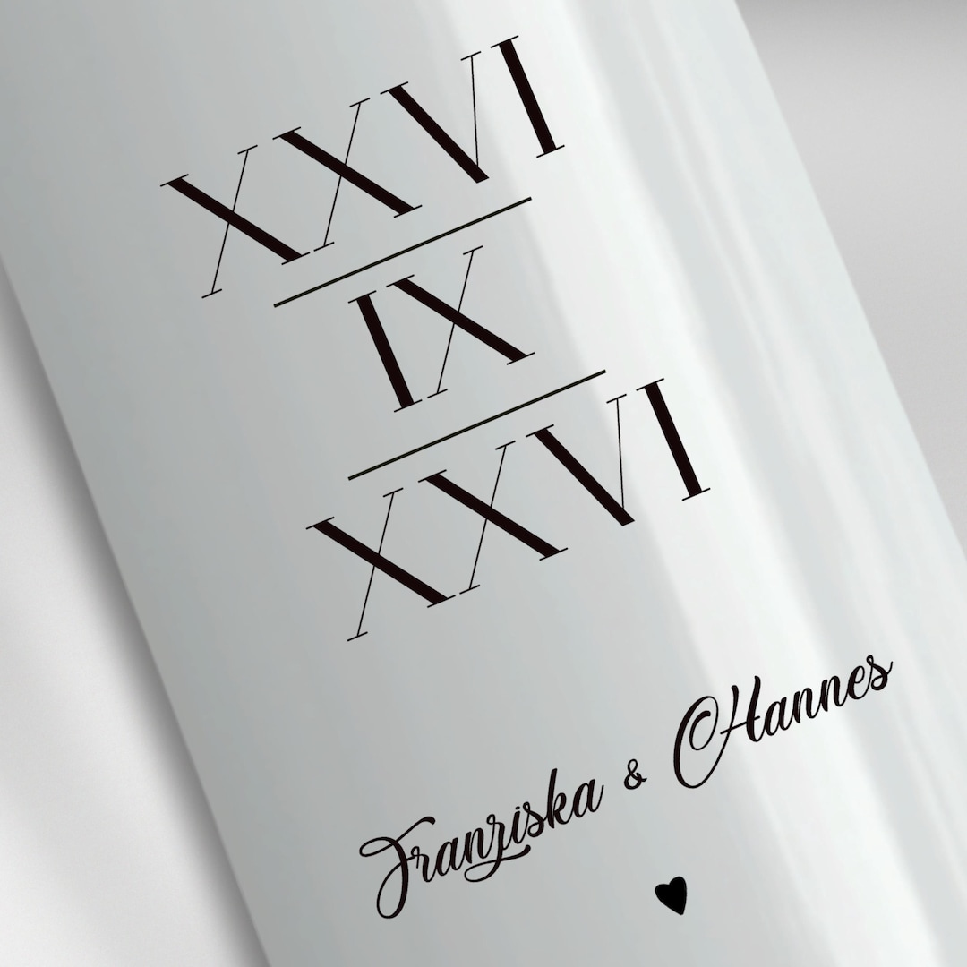Roman Numeral Wine Label | Wine Gift for Weddings | Personalized Wine ...
