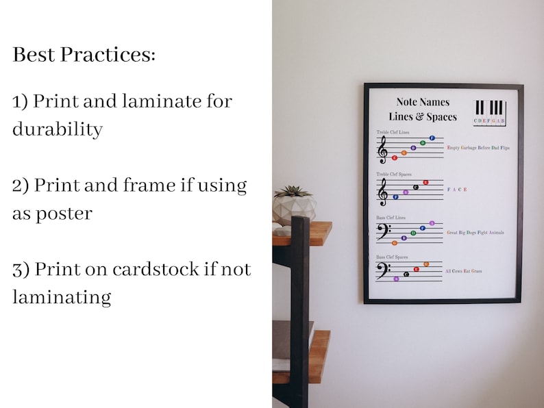 Music Note Cheat Sheet, Treble Clef, Bass Clef, Lines and Spaces, Learn ...