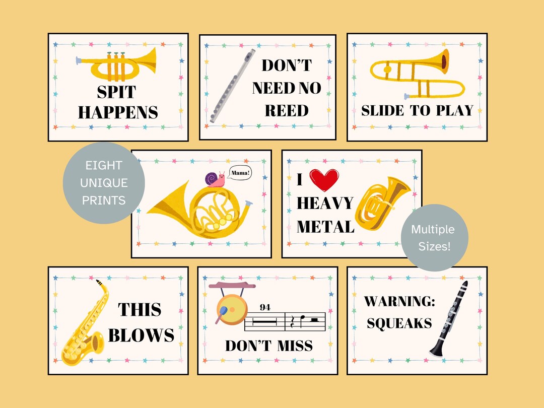 Music Education Posters, Band Classroom Funny Posters, Music Classroom ...