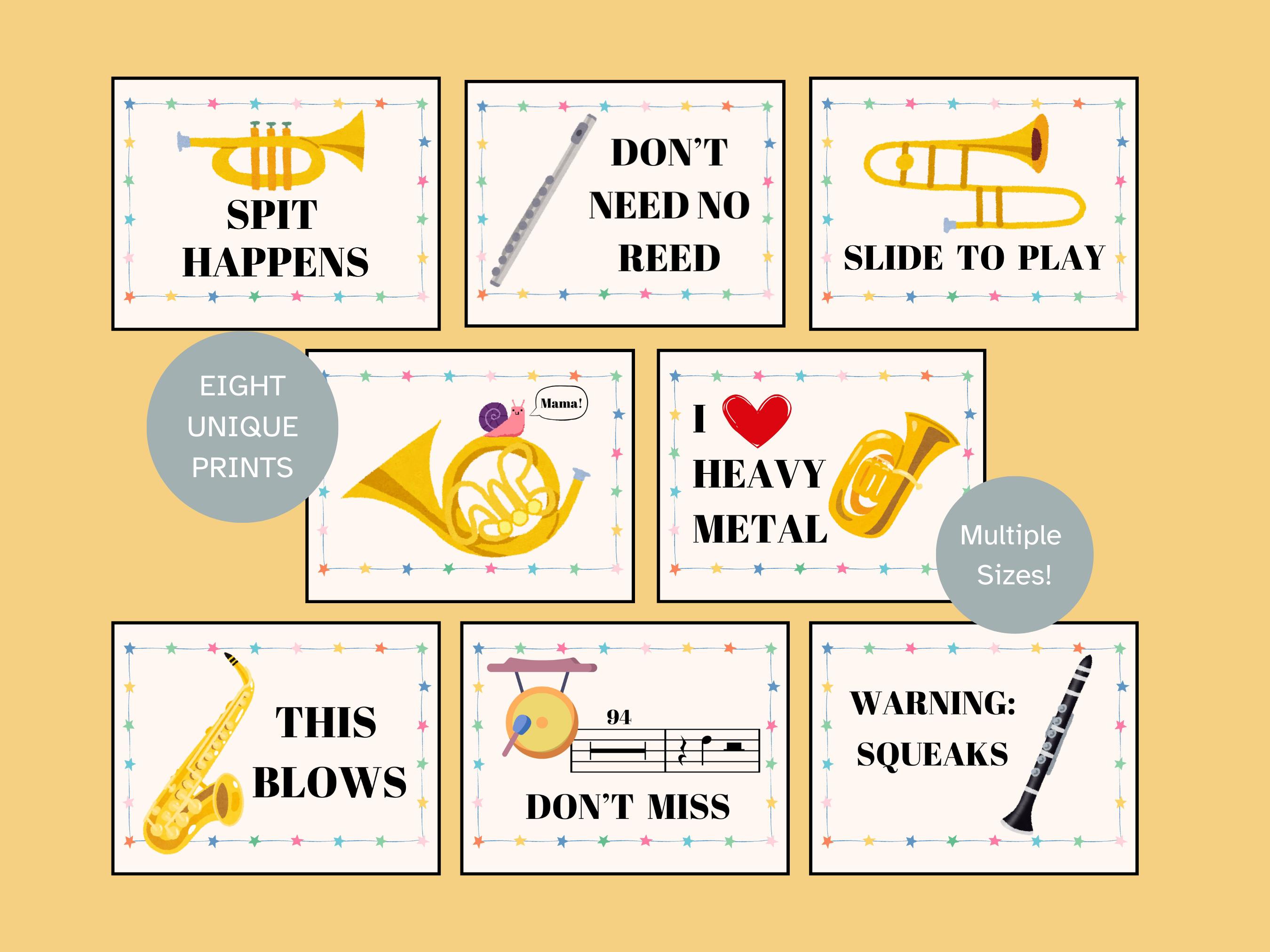 Music Education Posters, Band Classroom Funny Posters, Music Classroom ...