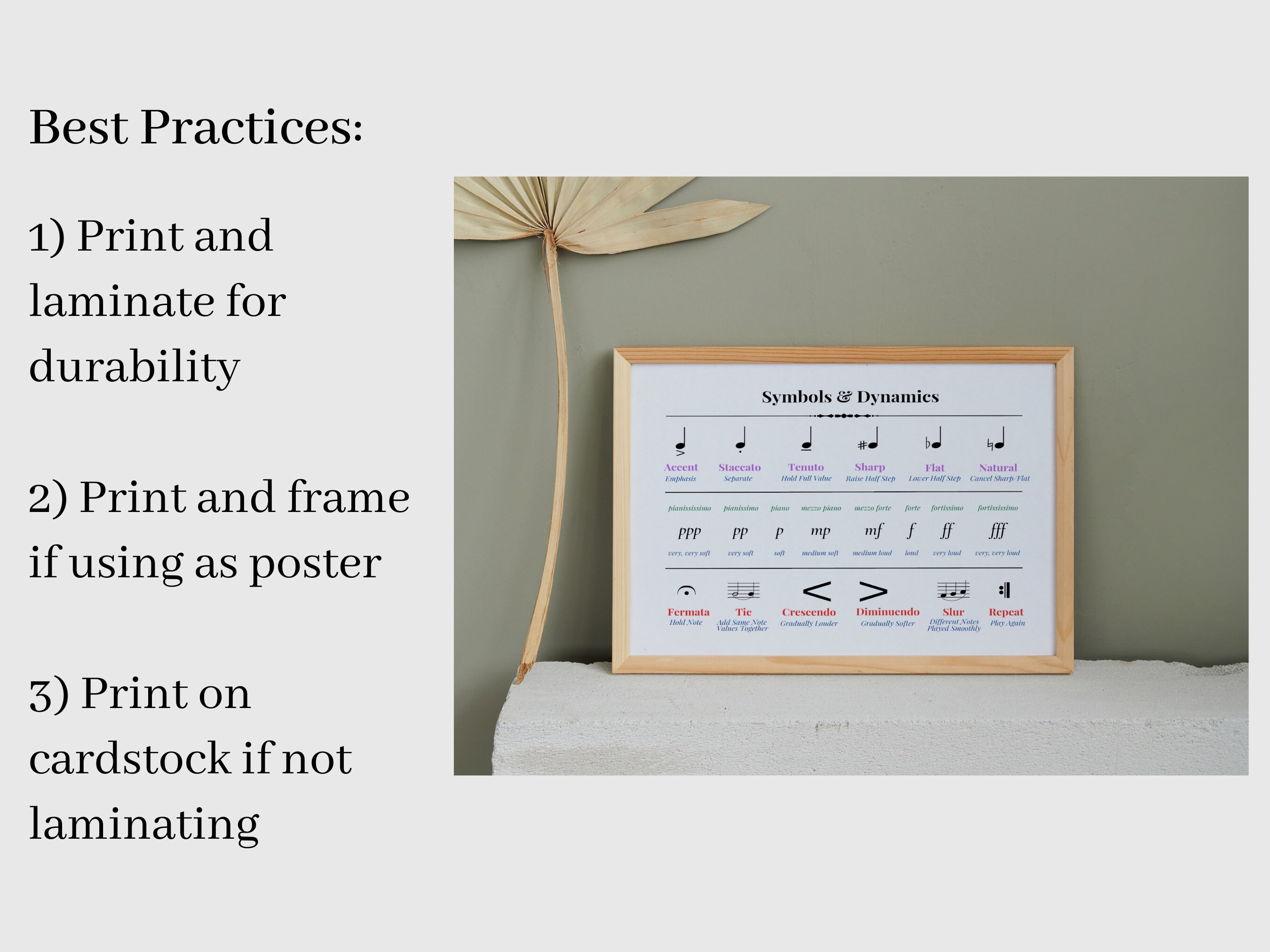 Music Dynamics and Symbols, Music Poster, Music Theory, Learn Piano ...