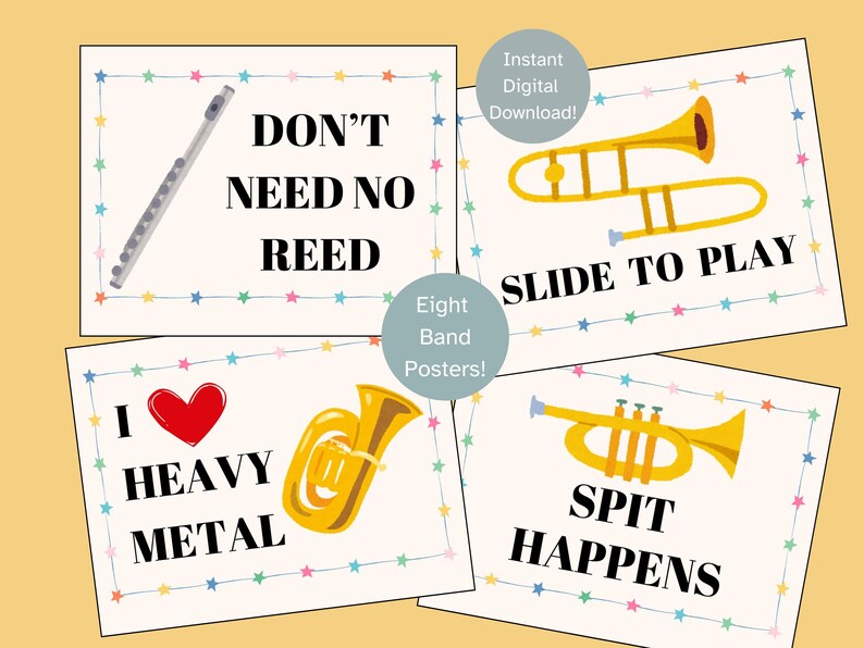 Music Education Posters, Band Classroom Funny Posters, Music Classroom ...