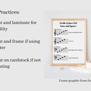 Music Note Cheat Sheet, Treble Clef, Bass Clef, Lines and Spaces, Learn ...