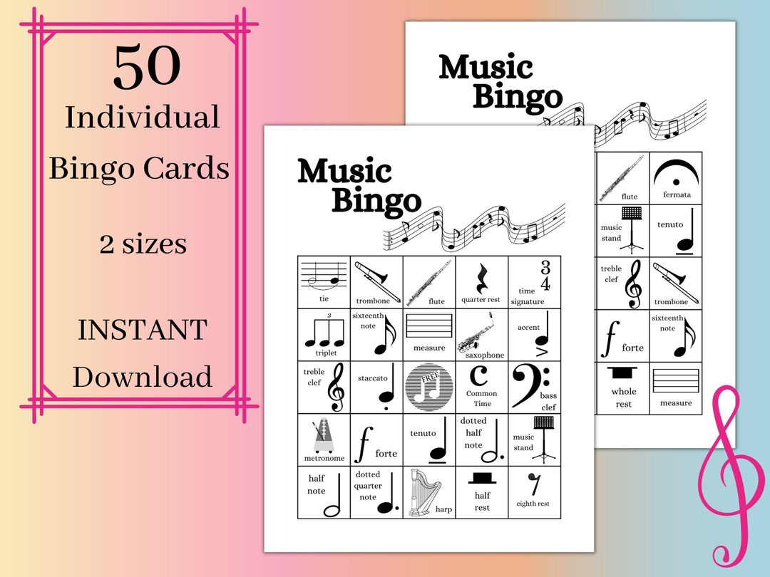 Music Symbols Bingo, Music Theory, Music Classroom, Music Bingo, Music ...
