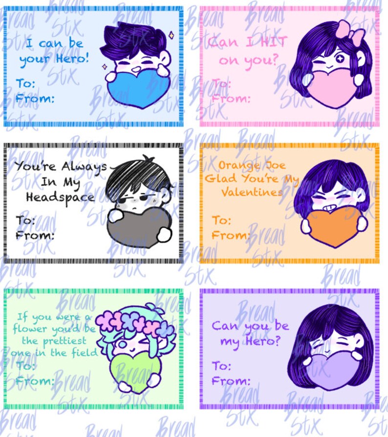 Fan Made Omori Valentine's Day Cards!! (digital Download) - Etsy