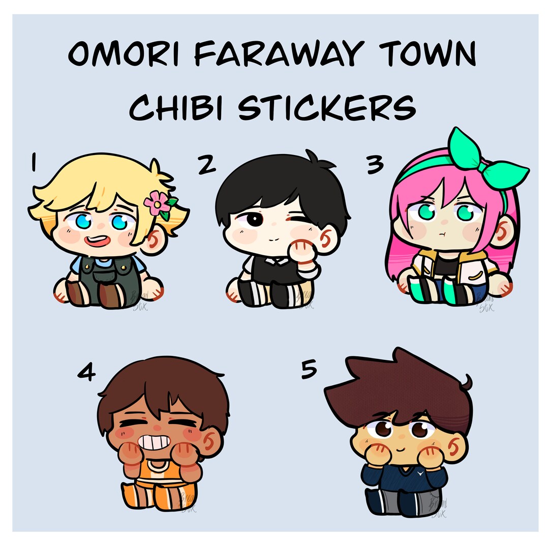3'' Omori Faraway Town Chibi Stickers - Etsy