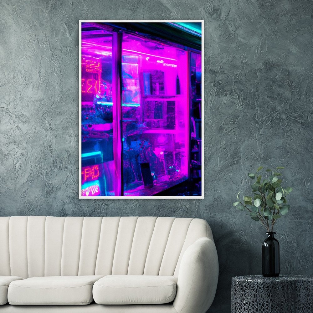 Cyberpunk Store Poster Cyberpunk Graphic Poster Wall Decor Game Room ...