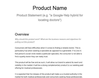 Product Requirements Document Template - Etsy