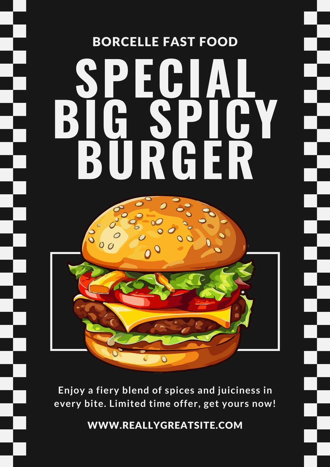 Special Big Spicy Burger Poster Fast Food Promotion Digital Download - Etsy
