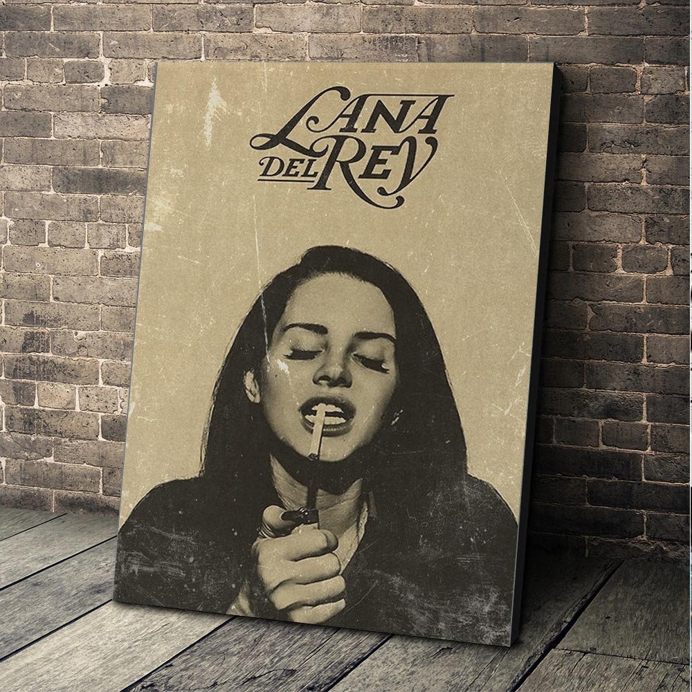 Lana Del Rey Singer Smoking Vintage, 90s Retro Music Singer Poster sold ...