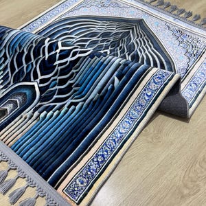 Prayer Rug| Blue Prayer Rug | Islamic Gift Idea | for Bed Room Rug ...