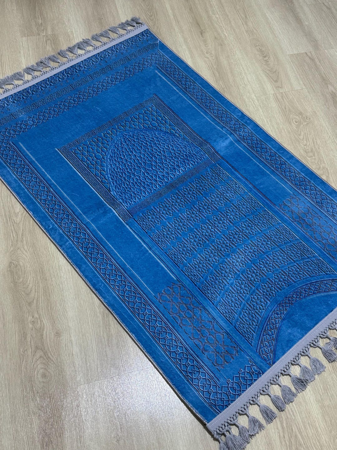 Personalised Prayer Mat – Turkish Islamic Soft Muslim Prayer Rug- Green ...