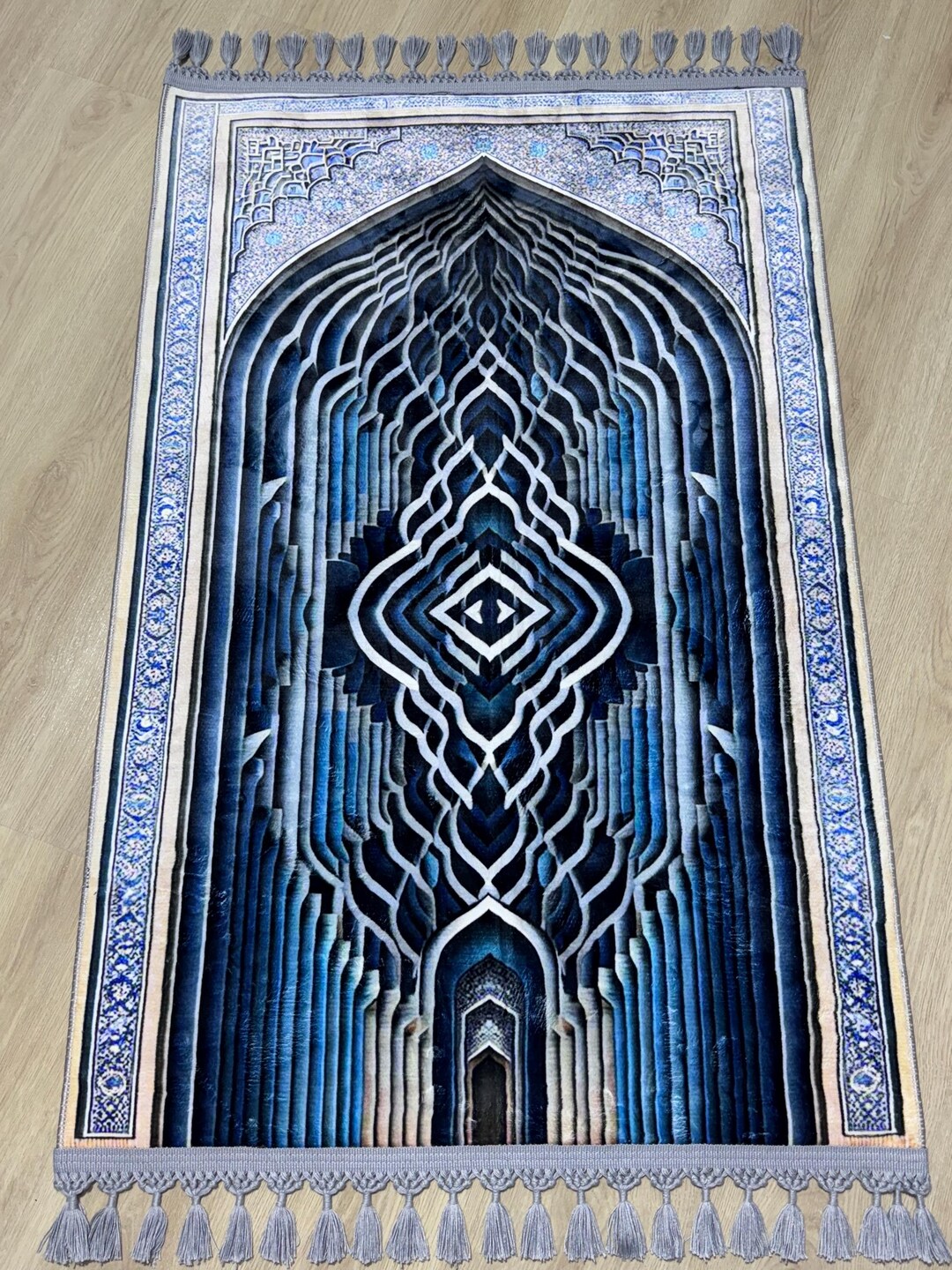 Prayer Rug| Blue Prayer Rug | Islamic Gift Idea | for Bed Room Rug ...