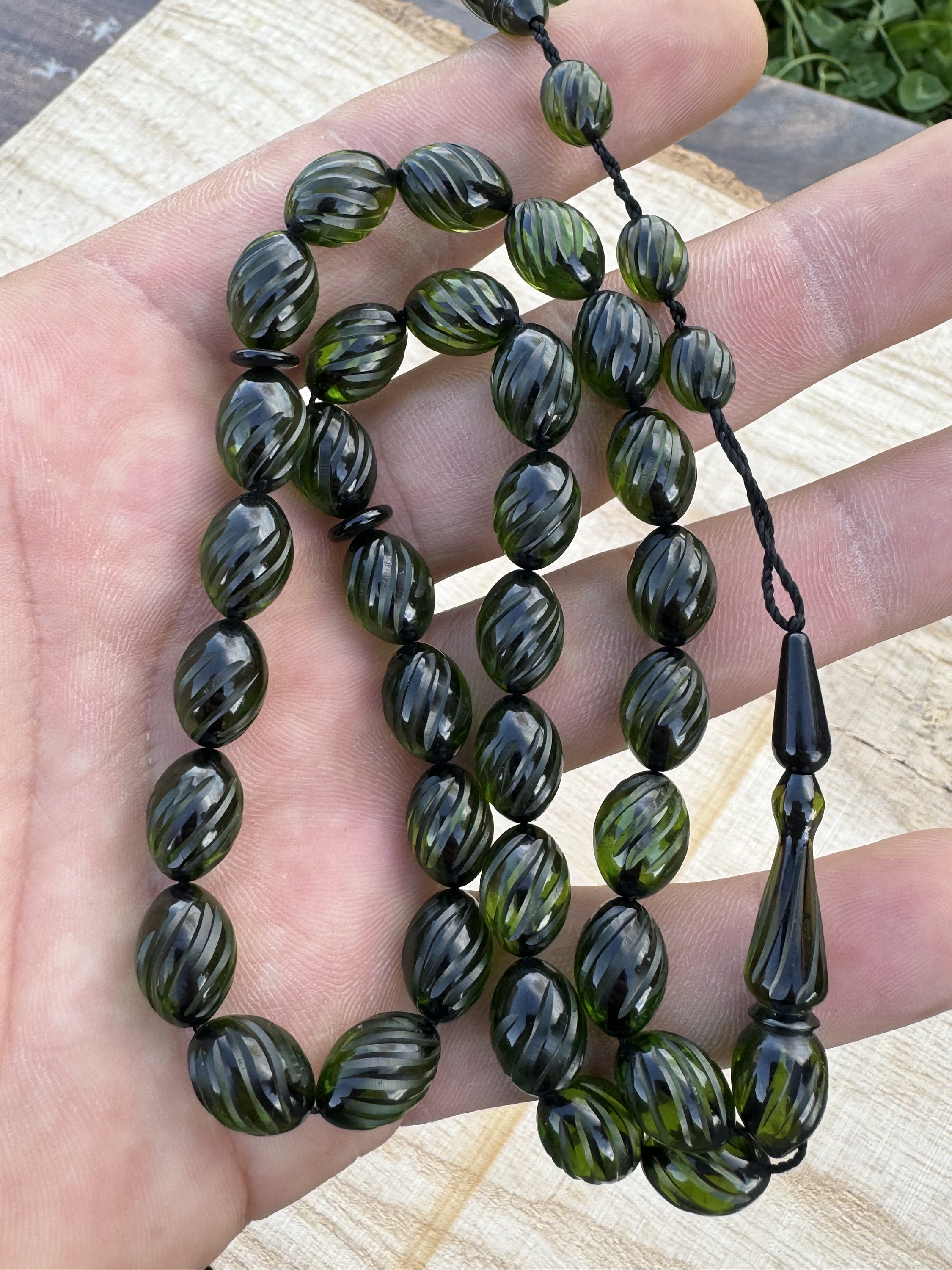 Natural Stone Tasbih Misbaha tasbeeh catalin Amber Sibha Tusbah ...