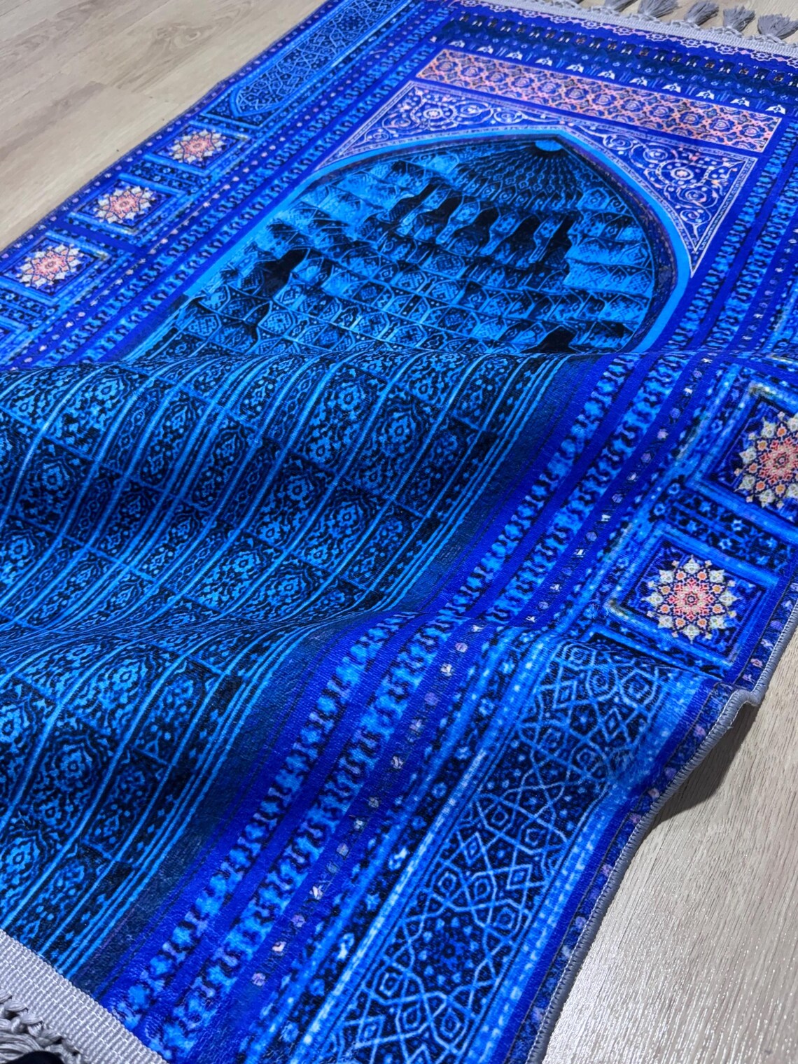 Blue Islamic Prayer Rug ,turkish Mosque Design, Muslim Gift - Etsy