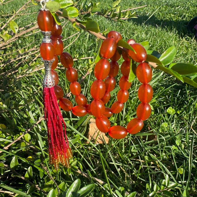 Natural Stone Tasbih Misbaha tasbeeh catalin Amber Sibha Tusbah ...