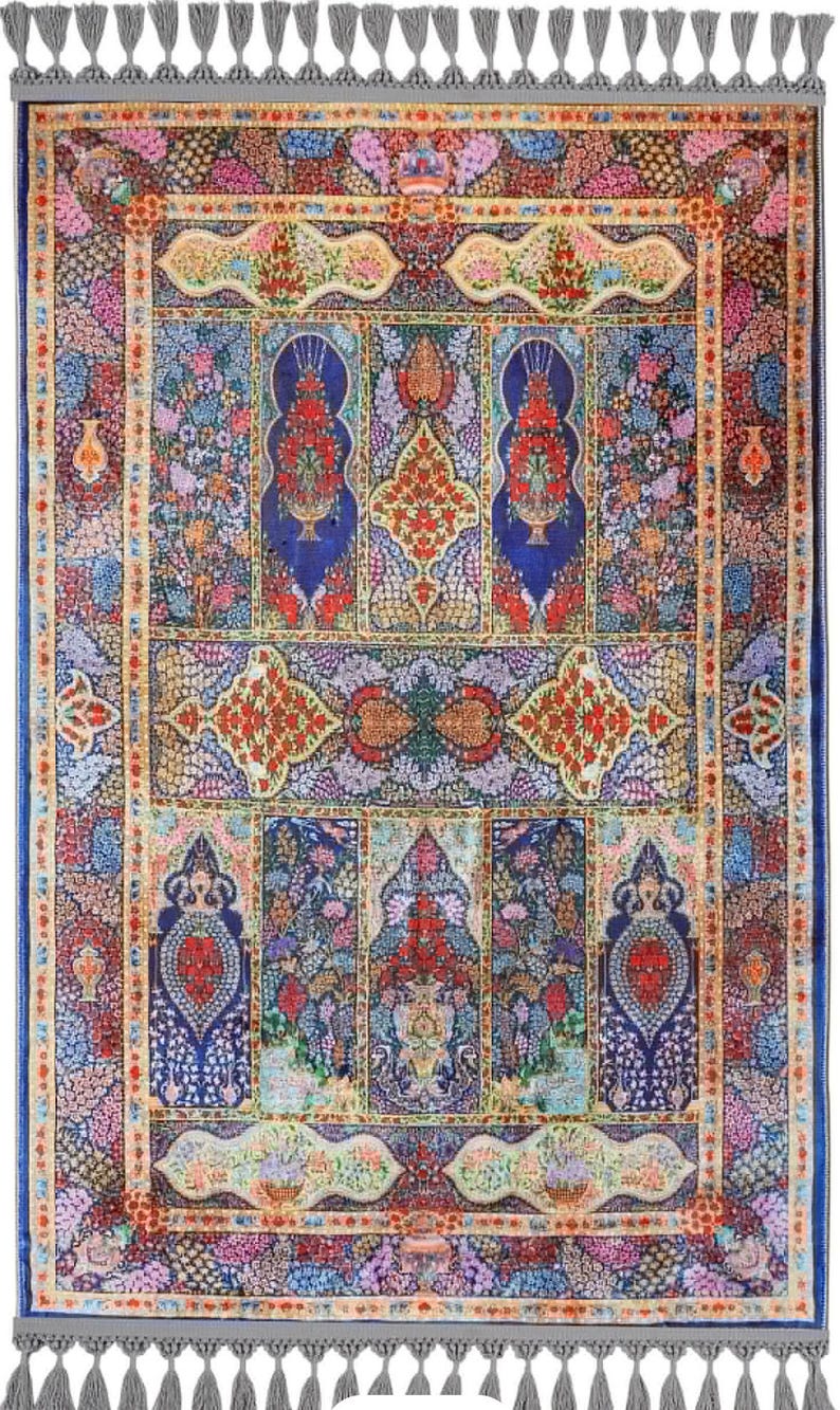 Traditional Turkish Prayer Rug , Islamic Design, Soft & Portable ...