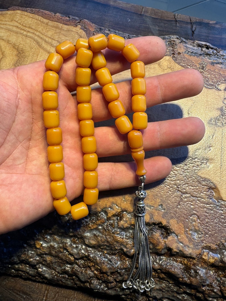 Natural Stone Tasbih Misbaha tasbeeh catalin Amber Sibha Tusbah ...