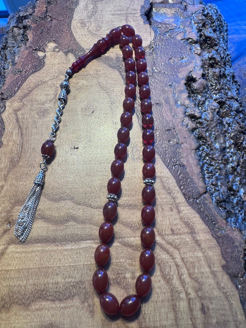 Natural Stone Tasbih Misbaha tasbeeh catalin Amber Sibha Tusbah ...