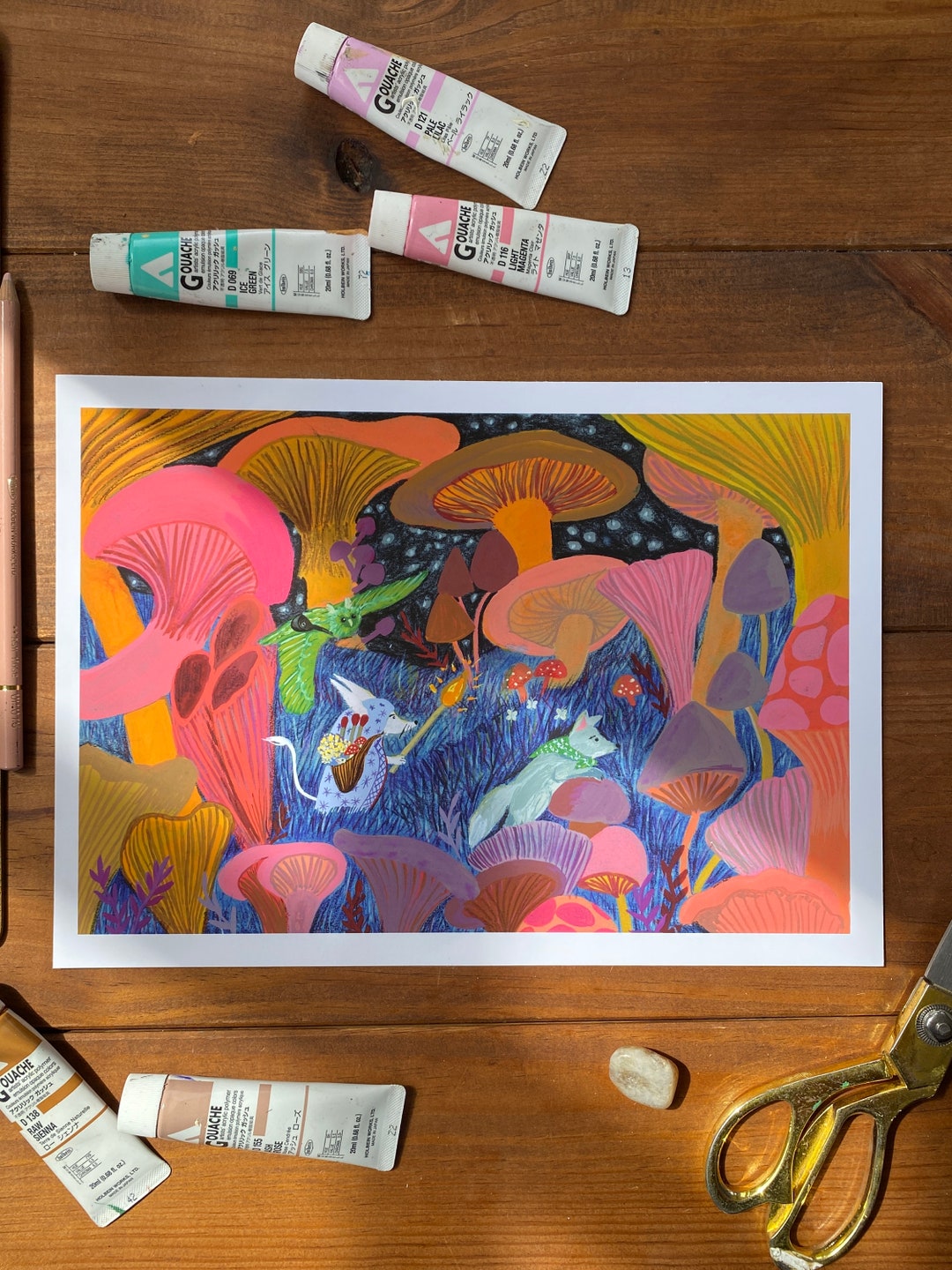 Poppy Fox & Moths A4 - the Wilder Woods Print Collection. Forest ...