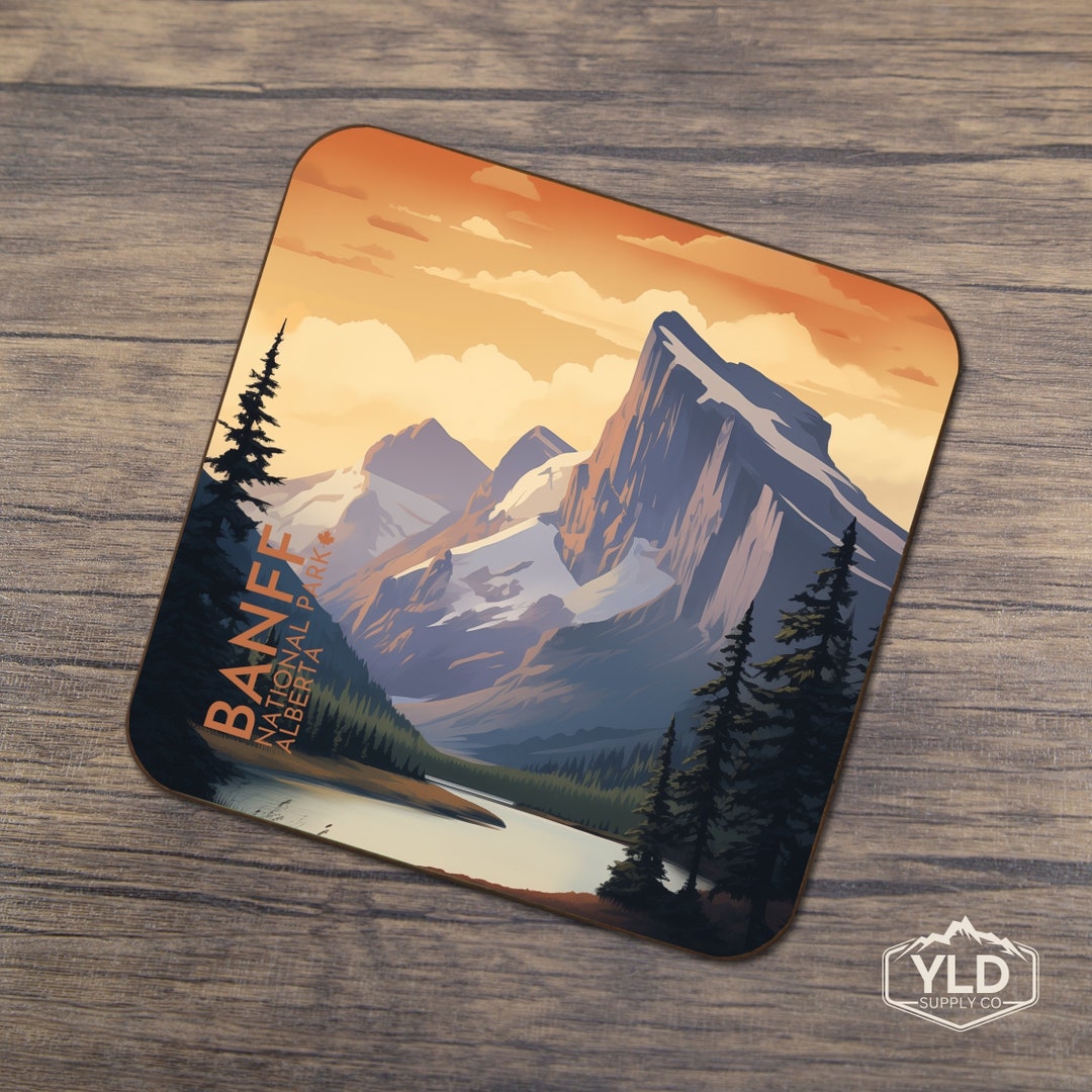 Banff National Park Coaster: Canadian Travel Gift - Etsy