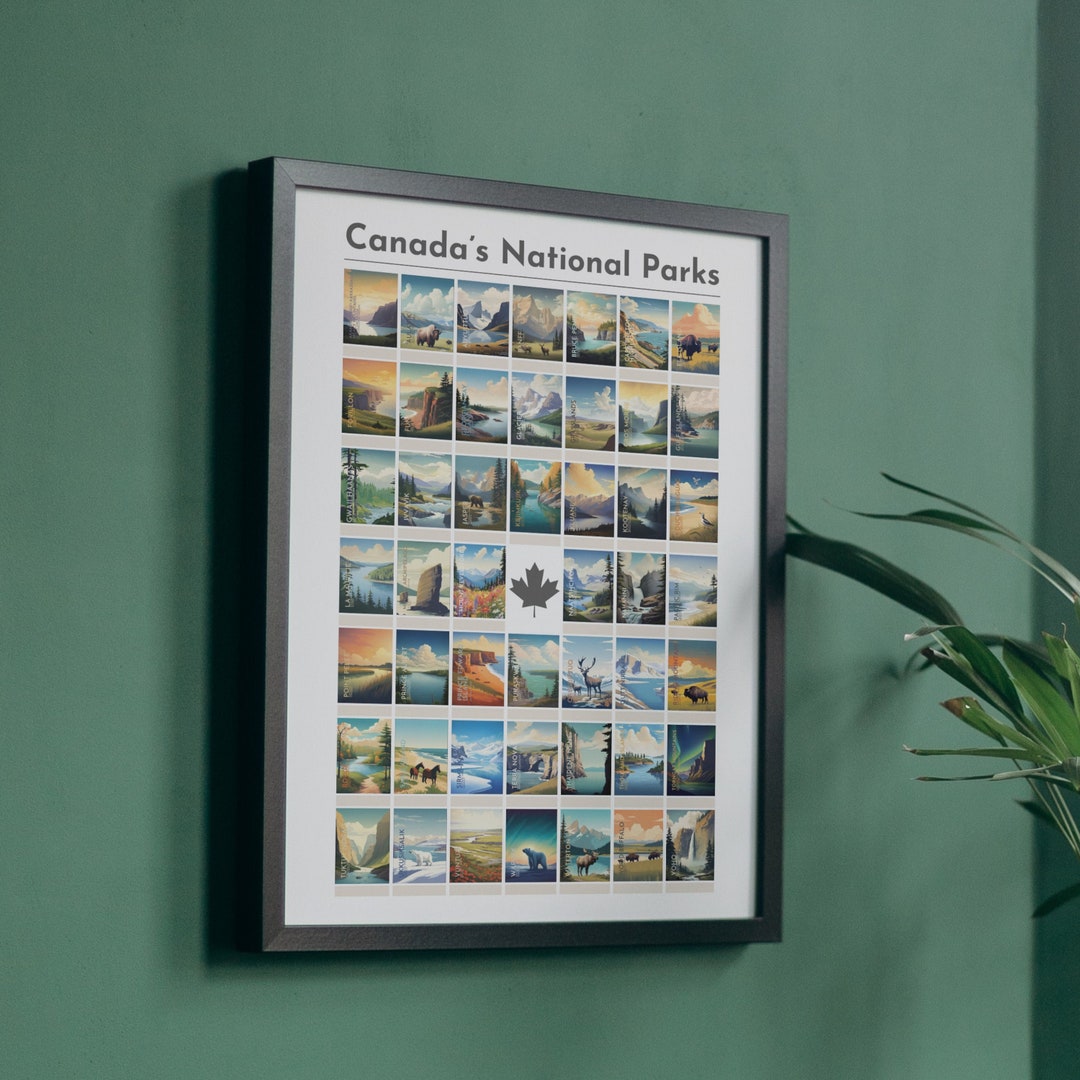 Canadian National Parks Checklist Poster: Modern Wall Art - Etsy