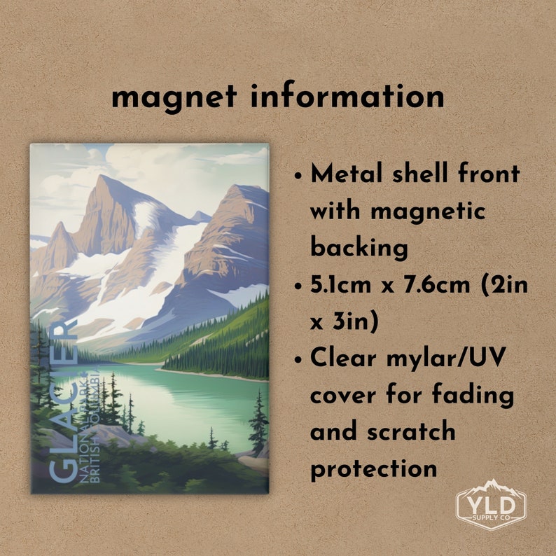 Glacier National Park Fridge Magnet: British Columbia Canada - Etsy