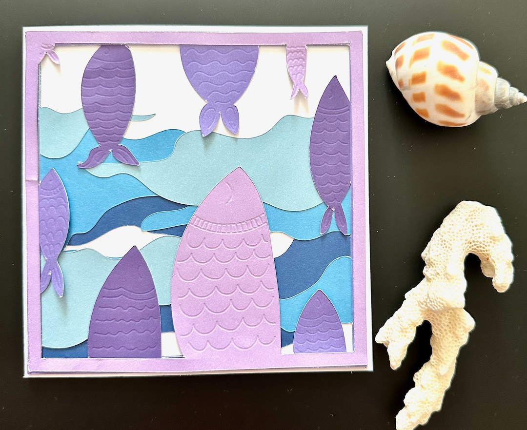 3D Fish Layered Card SVG Cut File Instant Download - Etsy
