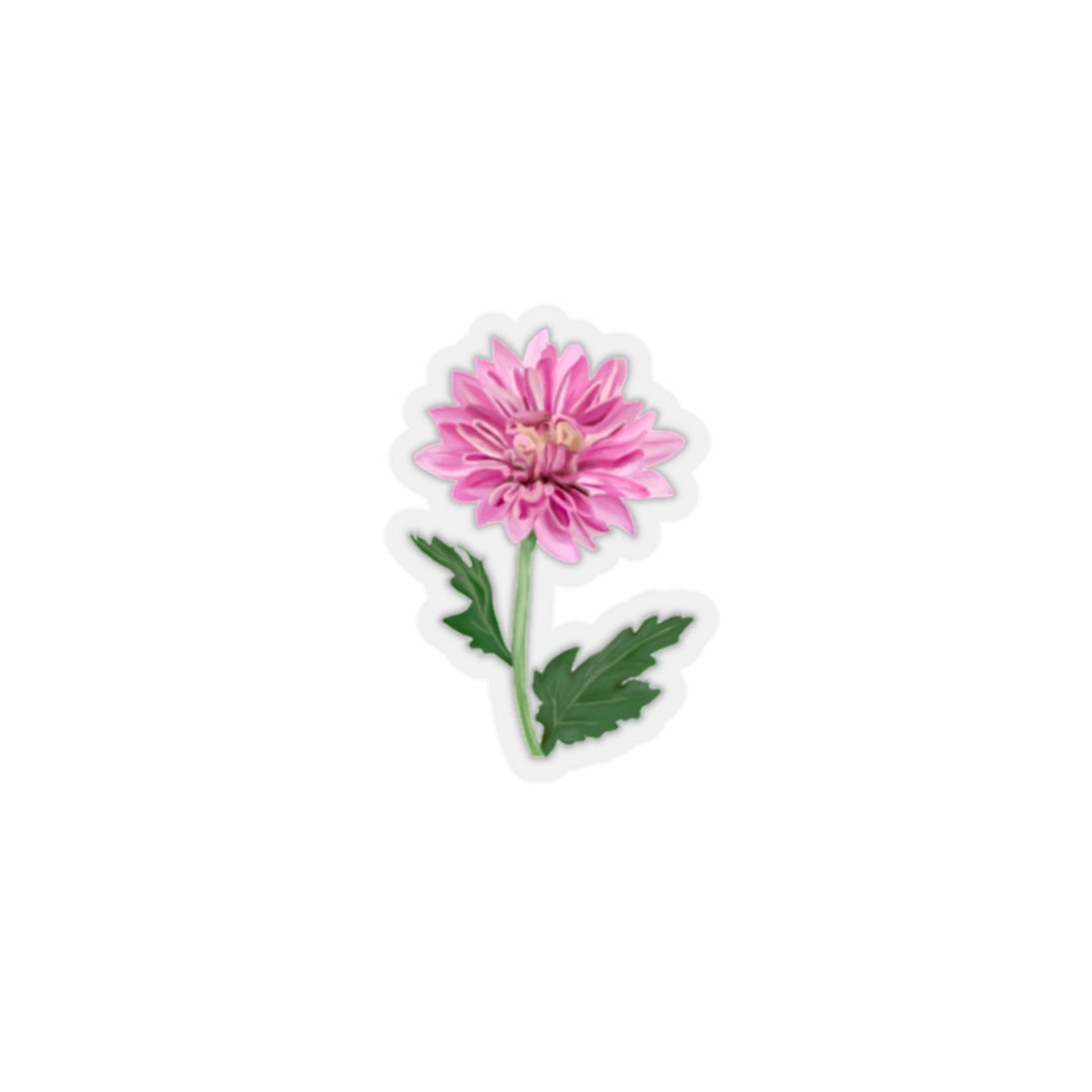 Kiss-cut Chrysanthemum Flower Sticker - Etsy