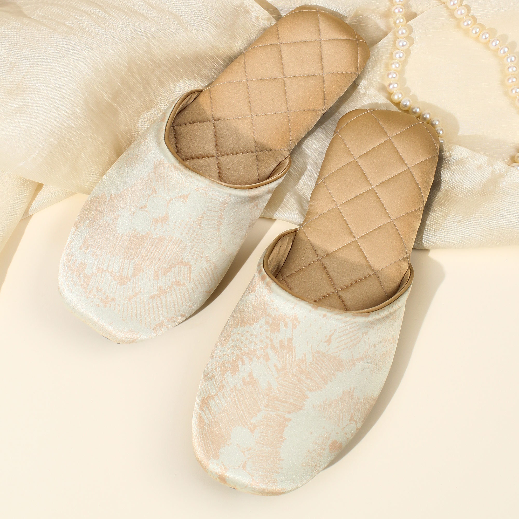 100% Silk Women's Slippers: Comfortable Indoor Shoes, Anti-slip Sole - Etsy