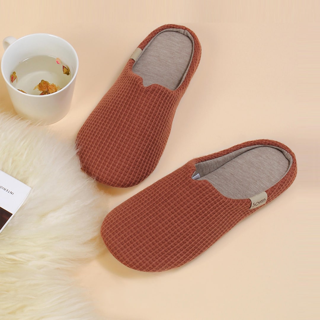 Waffle House Slippers: Elegant Comfortable Indoor Anti-slip Retro ...