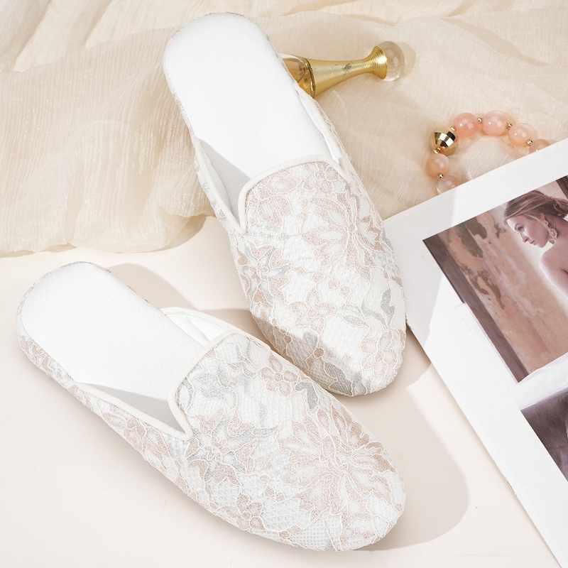 Bride Lace Slippers - Etsy