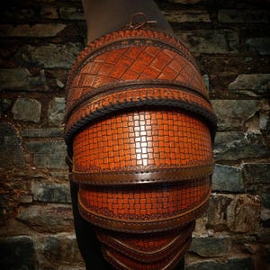 Viking Shoulder Armor Leather Medieval Shoulder Pad Larp Leather ...