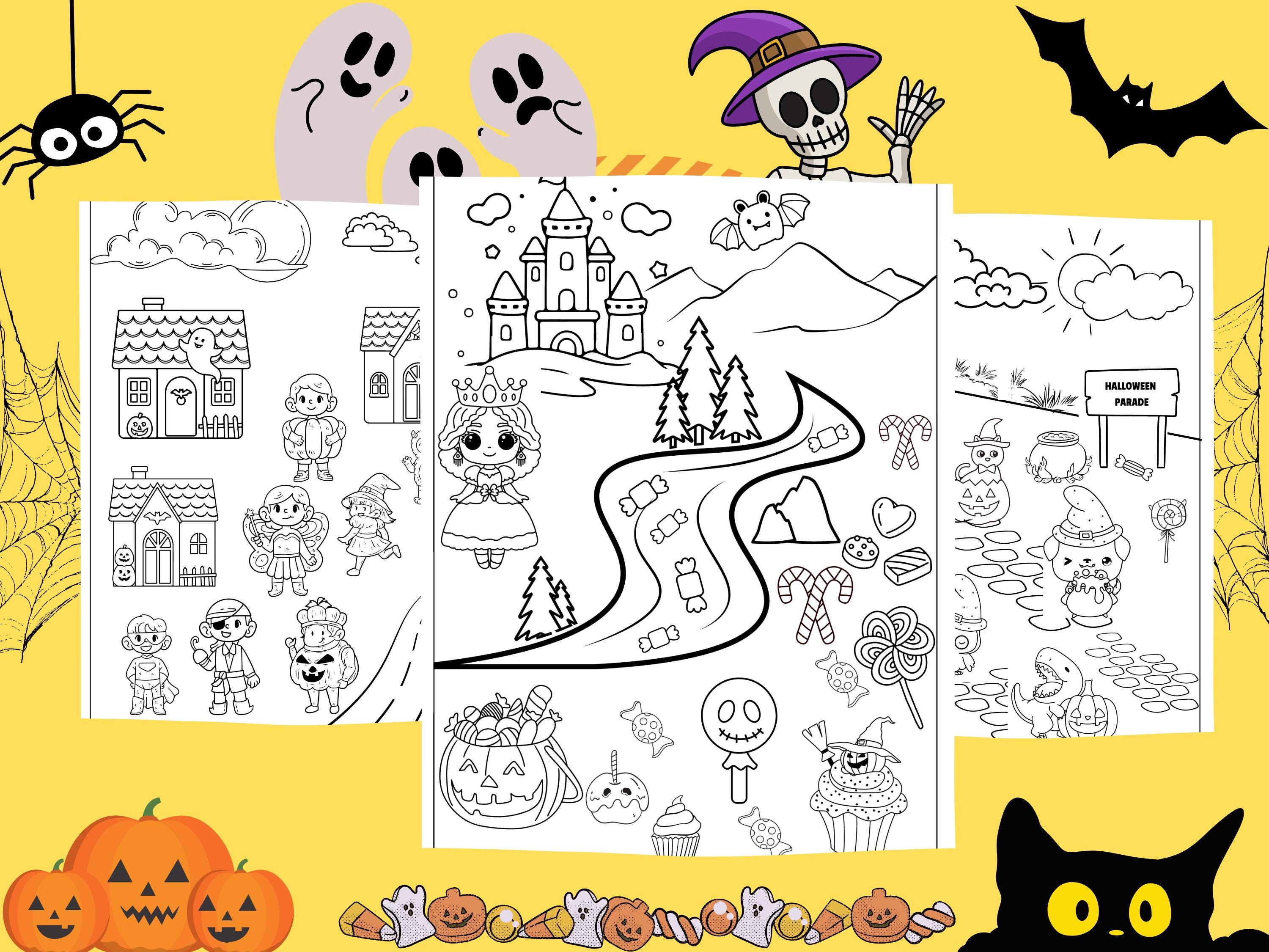 10 Printable Halloween Coloring Pages for Kids | Fun and Spooky Designs ...