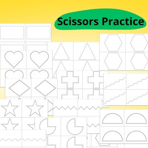 Fine Motor Activity Scissors Practice Skills Scissors - Etsy