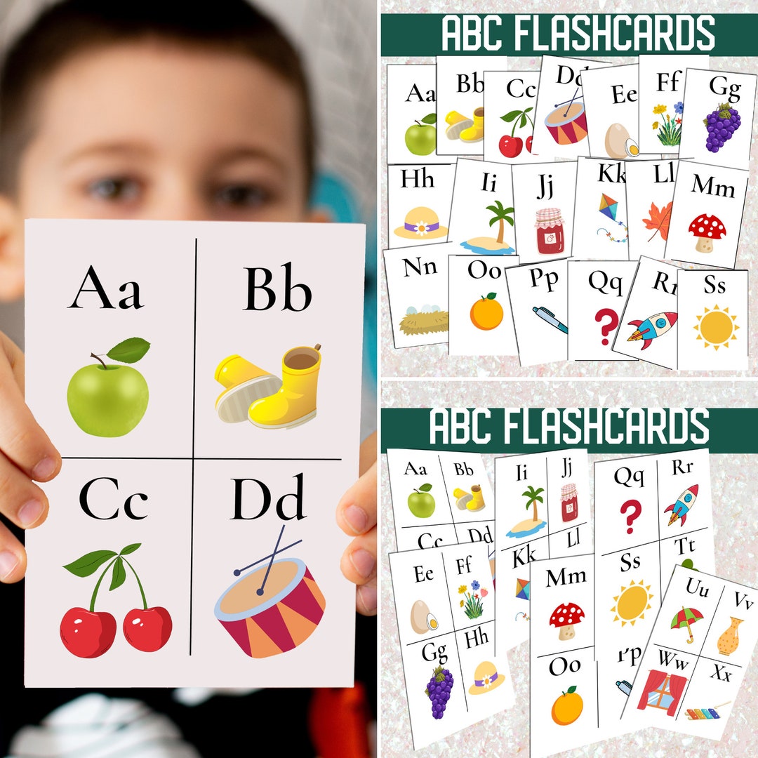 ABC Preschool Flashcards, Educational Alphabet Cards, Flashcards ...