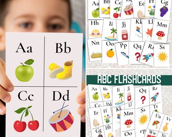 Printable Alphabet Flashcards, Engaging ABC Printable Cards for Toddler ...